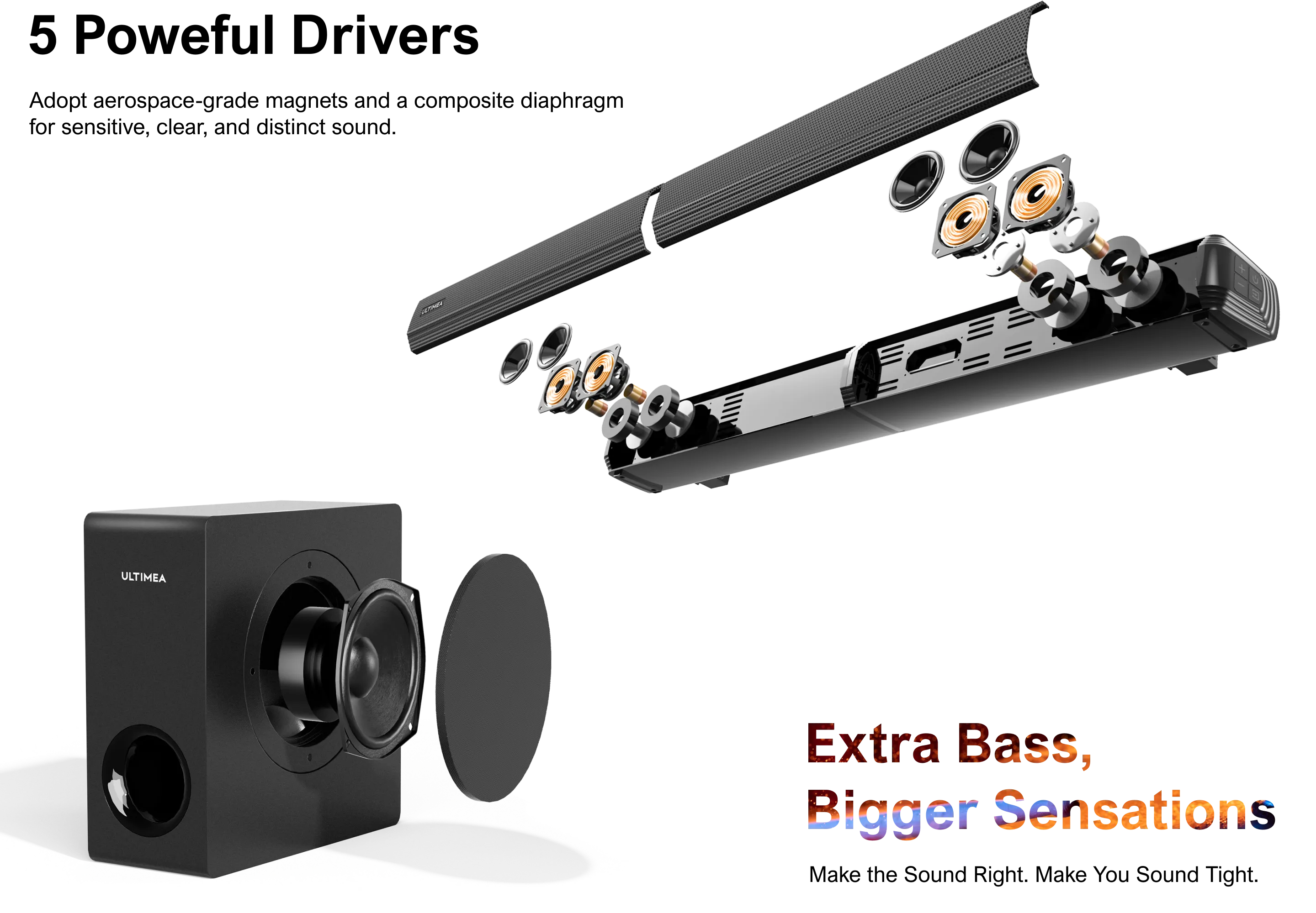 ULTIMEA Apollo S60 Detachable Soundbar